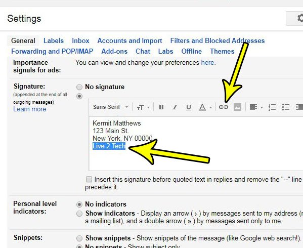 How To Insert A Vertical Line In Gmail Signature Anyleads