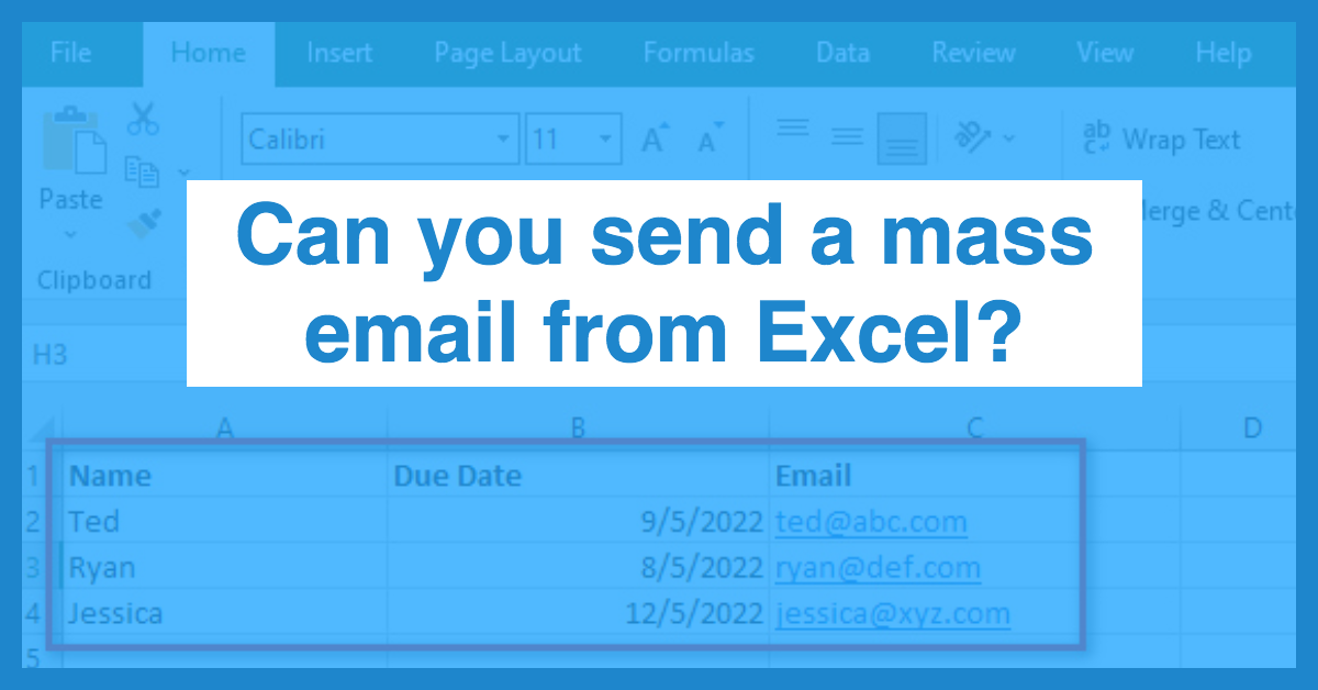 How To Send A Mass Email From Excel Anyleads