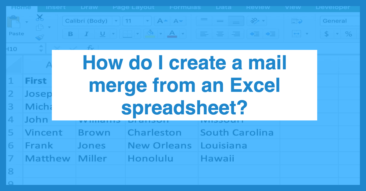How To Create A Mail Merge From An Excel Spreadsheet Anyleads