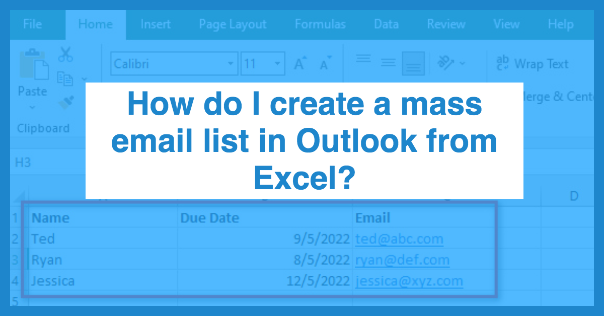 How To Create A Mass Email List In Outlook From Excel Anyleads