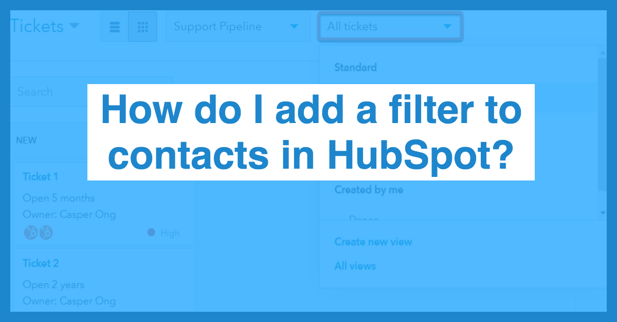 How Do I Add A Filter To Contacts In HubSpot Anyleads