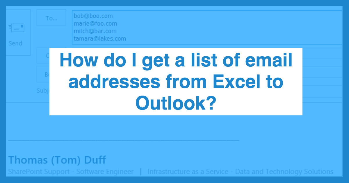 How To Import Emails From Excel To Outlook As A New Distribution List 