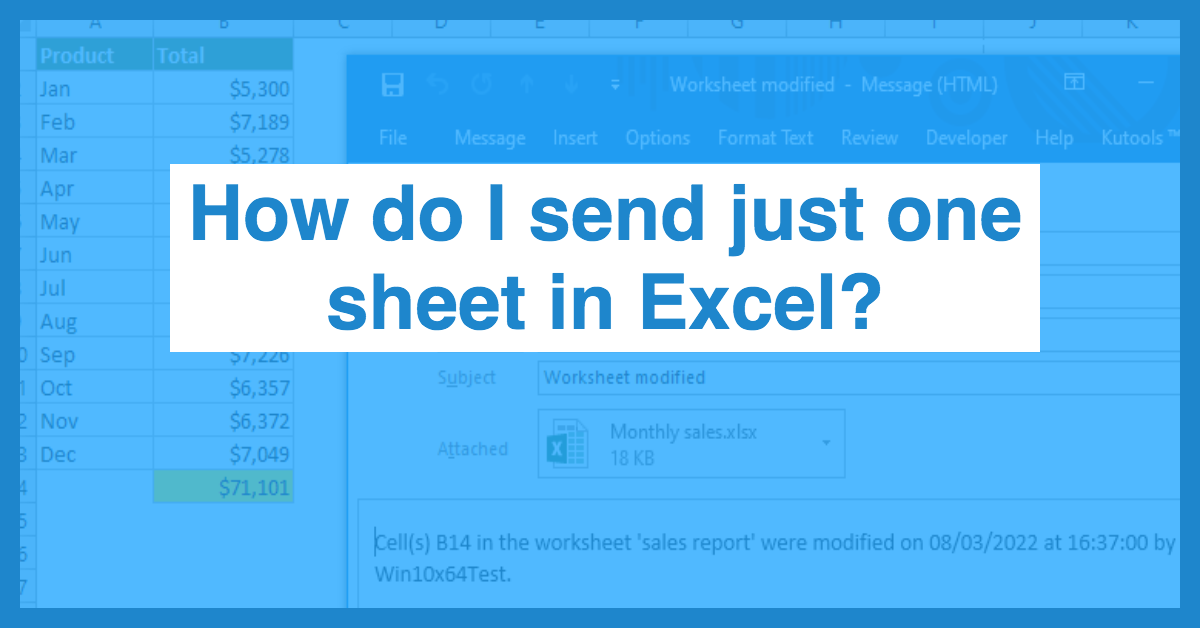 How To Send A Single Worksheet Or Part Of The Worksheet In Excel 